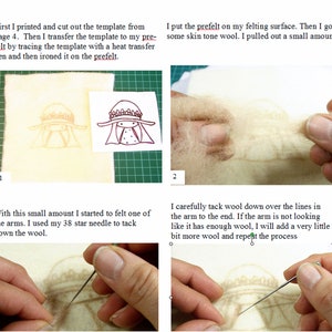 Needle Felting Tutorial Little Girl, 2D Needle Felt Pattern for Girls ...