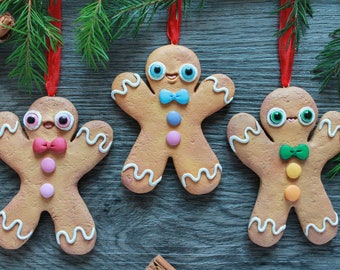Clay gingerbread men | Etsy