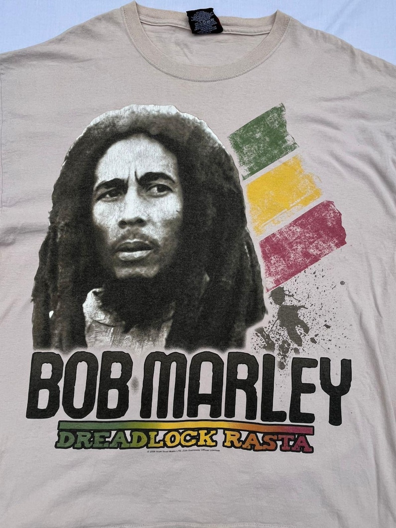 Vintage Bob Marley Dreadlock Rasta Graphic T-shirt – Y2K Reggae ...