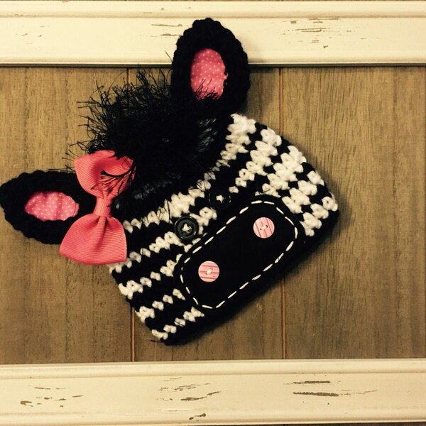 Crochet Zebra Hat - Etsy