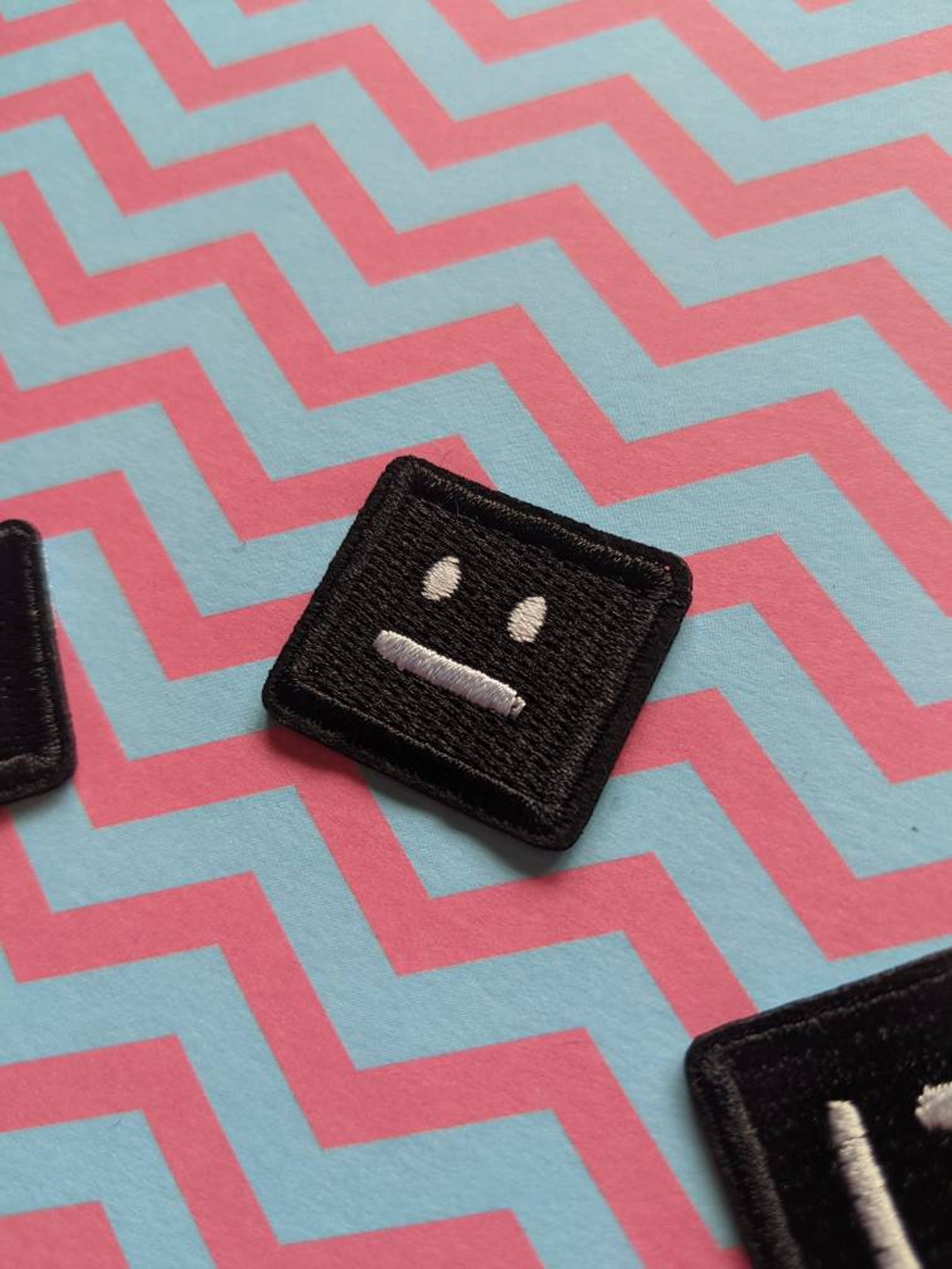 Srsly // Small DIY Serious Face Patch Embroidered Iron Sew on Applique ...