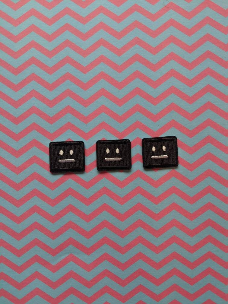 Srsly // Small DIY Serious Face Patch Embroidered Iron Sew on | Etsy