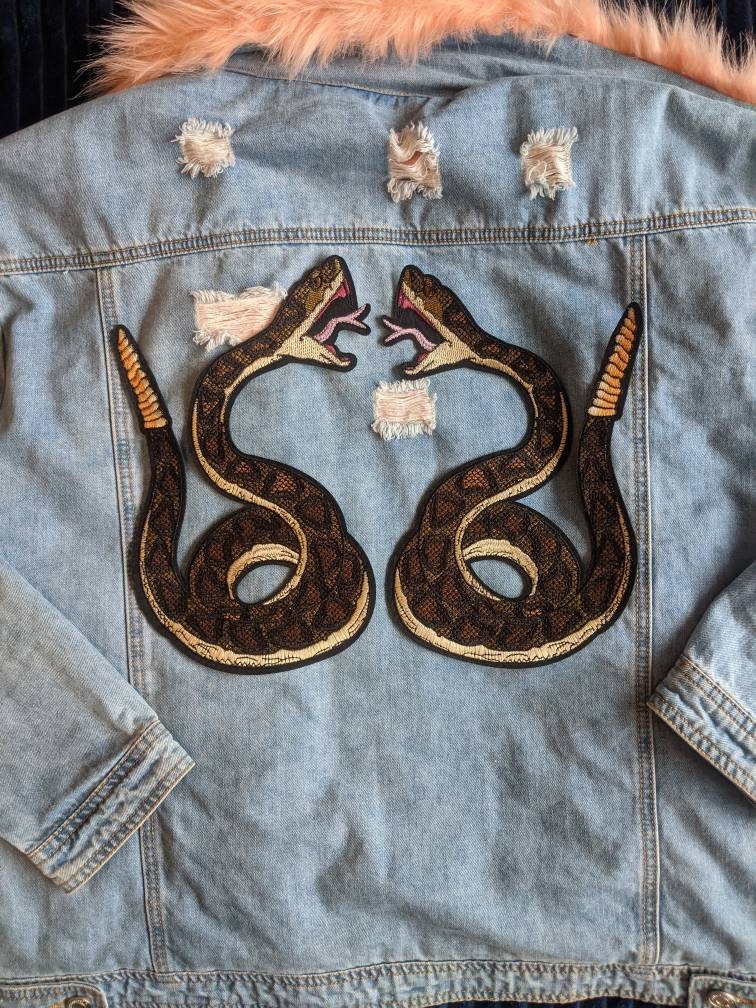 I'm Rattled // Rattle Snake Large Back Patch Punk Metal | Etsy