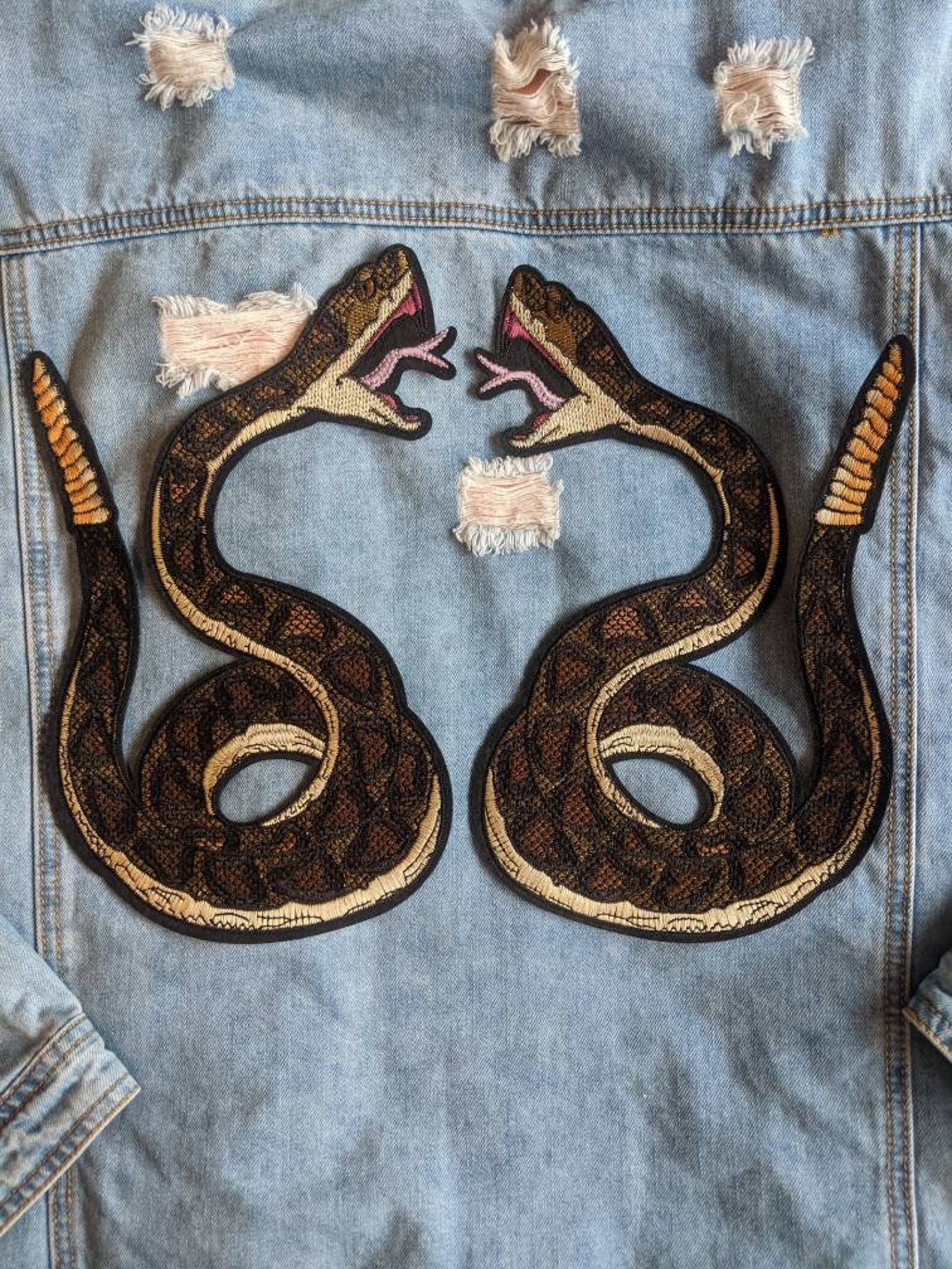I'm Rattled // Rattle Snake Large Back Patch Punk Metal - Etsy
