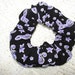 Purple Musical Notes Black Fabric Hair Scunchie, Woman's Scrunchies ...