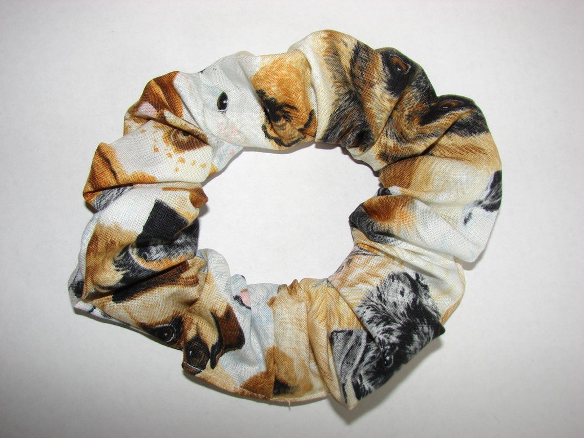 Dogs Fabric Hair Scrunchie Dog Lover Gift Womans Scrunchies - Etsy