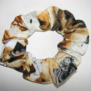 Dogs Fabric Hair Scrunchie, Dog Lover Gift, Womans Scrunchies, Women's ...