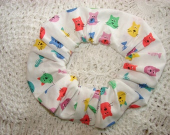 Plump Cats Felines Fabric Hair Scrunchie Women's | Etsy