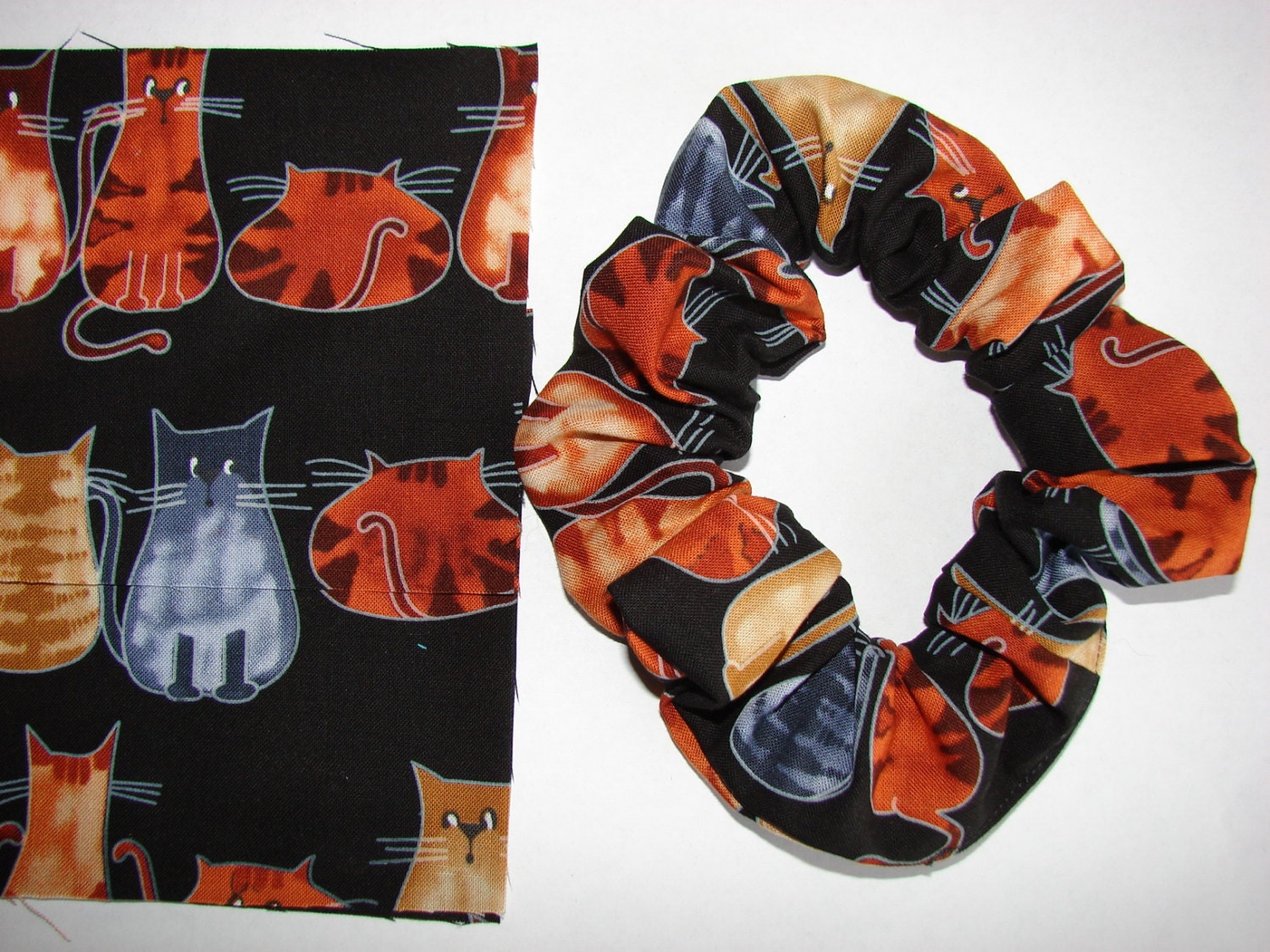 Plump Cats Felines Fabric Hair Scrunchie Women's - Etsy