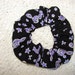 Purple Musical Notes Black Fabric Hair Scunchie, Woman's Scrunchies ...