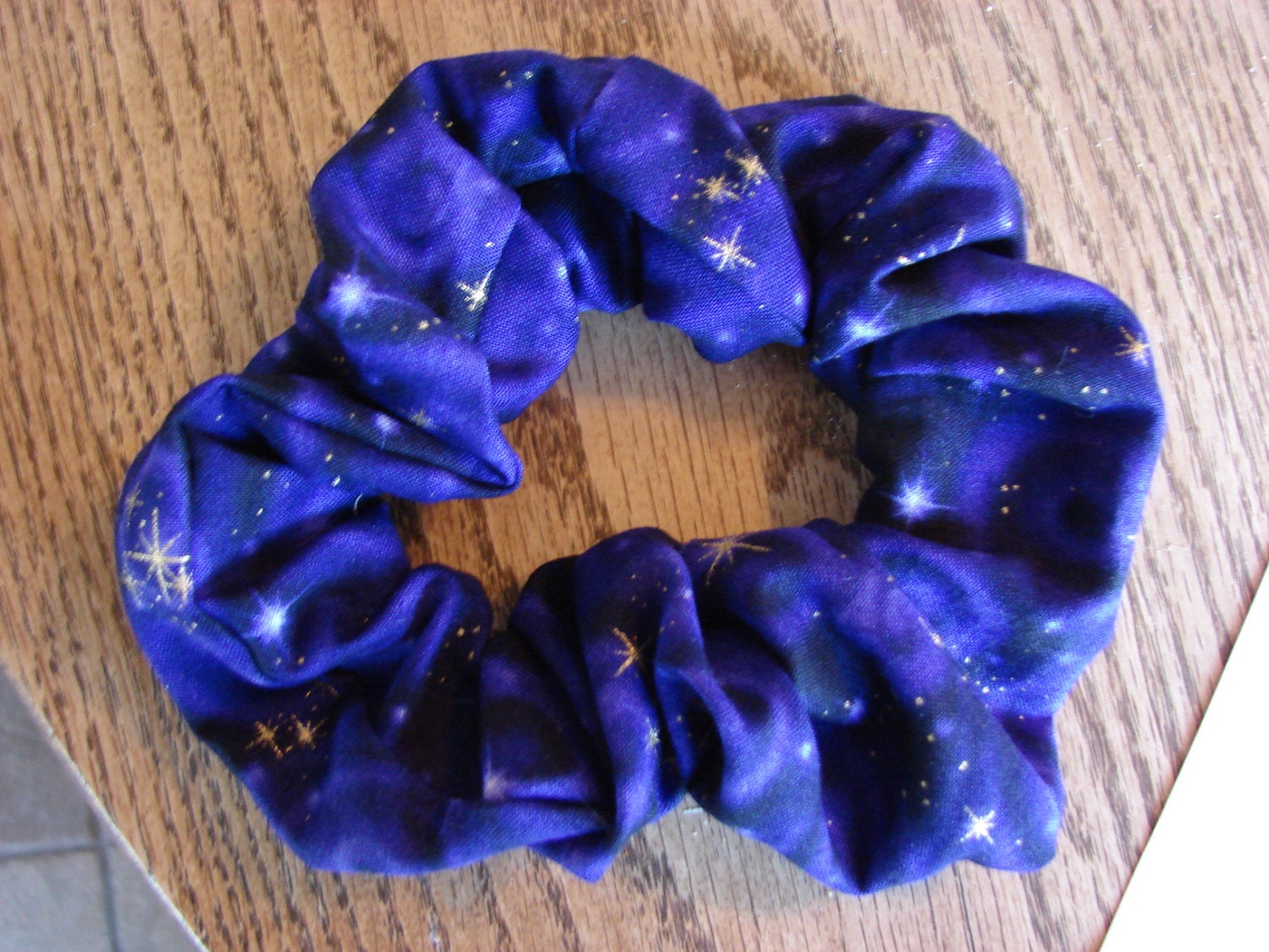 Dark PURPLE Night Sky Fabric Hair Scrunchie Women's - Etsy