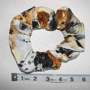 Dogs Fabric Hair Scrunchie, Dog Lover Gift, Womans Scrunchies, Women's ...