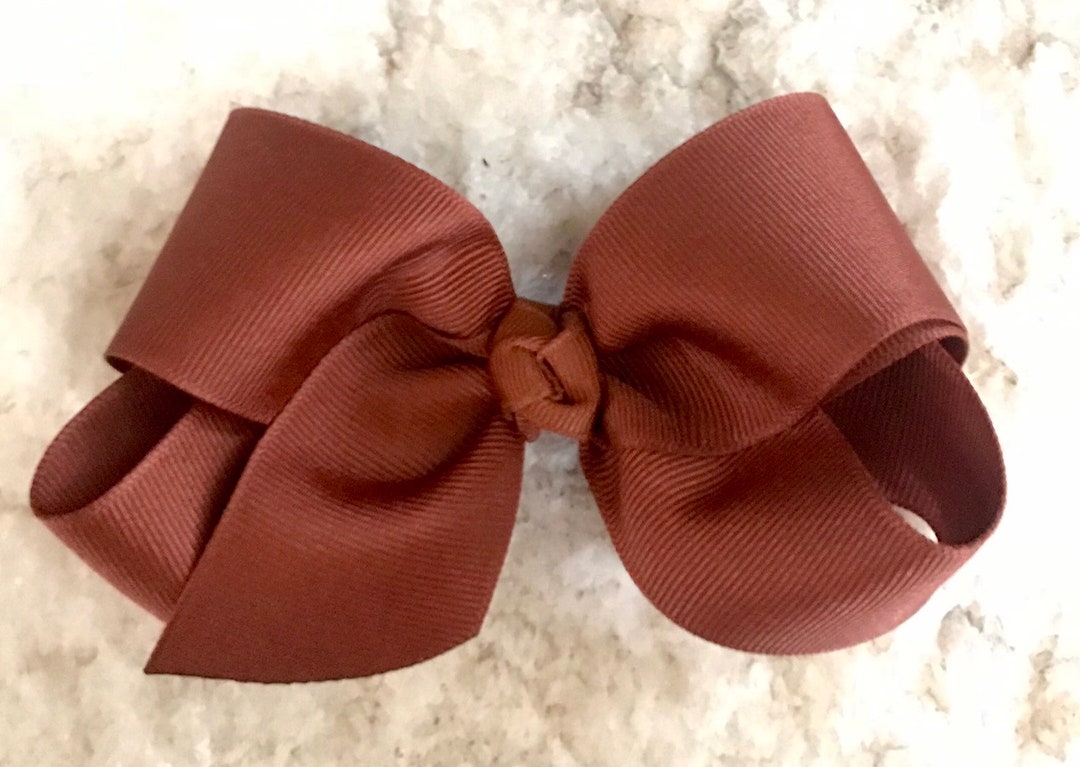 Rust/copper Brown Hair Bow Hair Bows Big Bows for Girls - Etsy