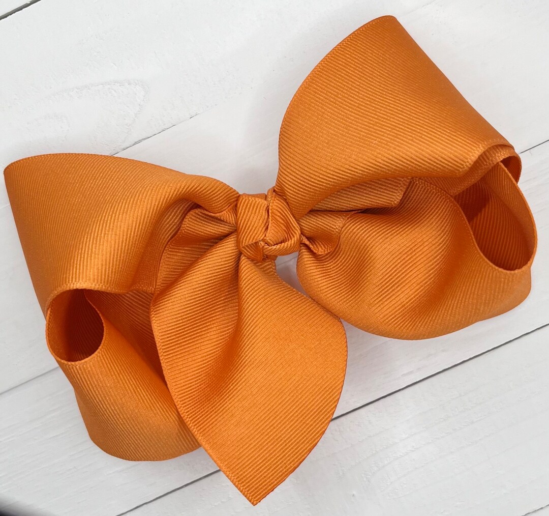 Burnt Orange Hair Bow, Extra Large Bow, Hair Bows, Bows for Girls, Fall ...