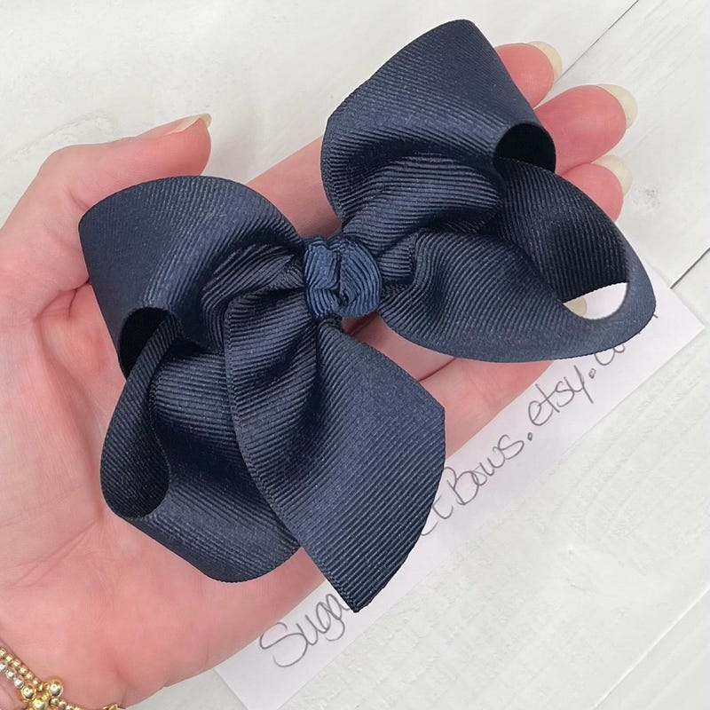 Navy Hair Clips - Etsy