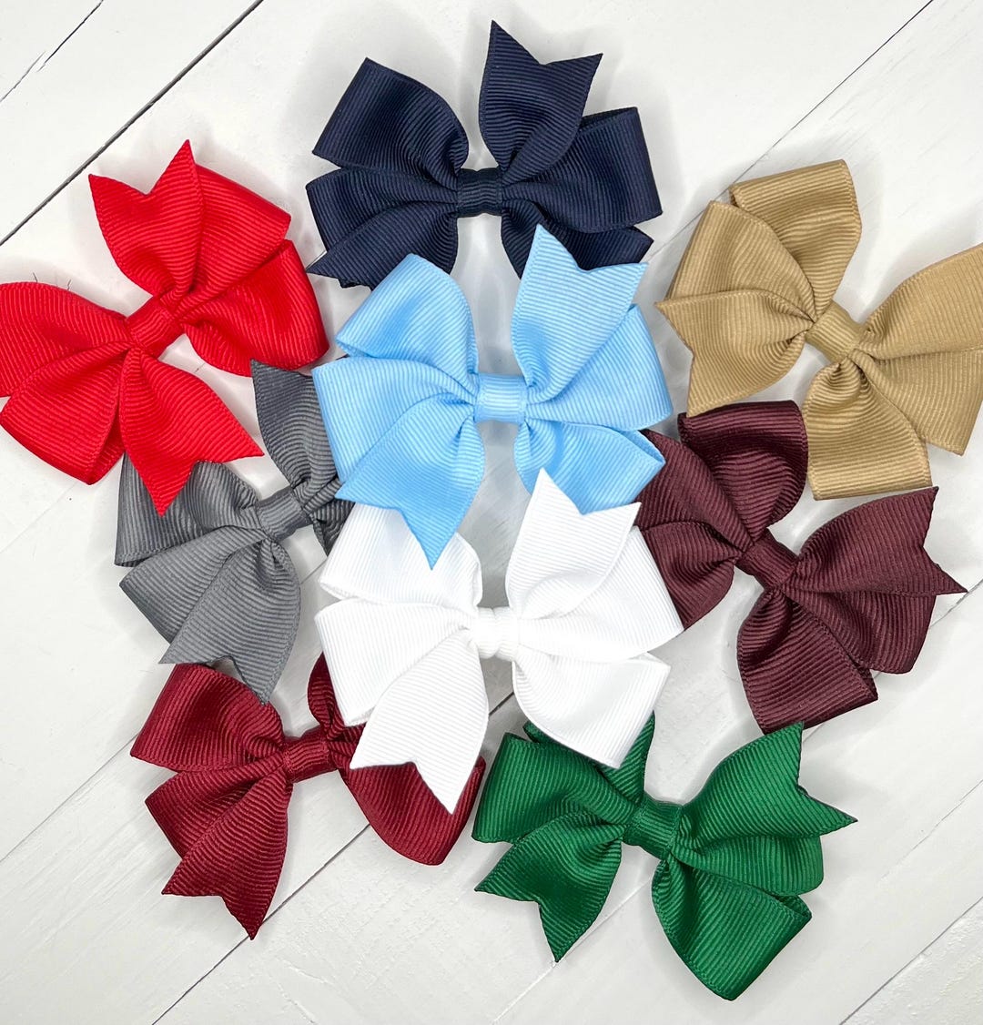 Pick 3 Colors-small School Uniform Bows, Hair Bows, Back to School Bow ...