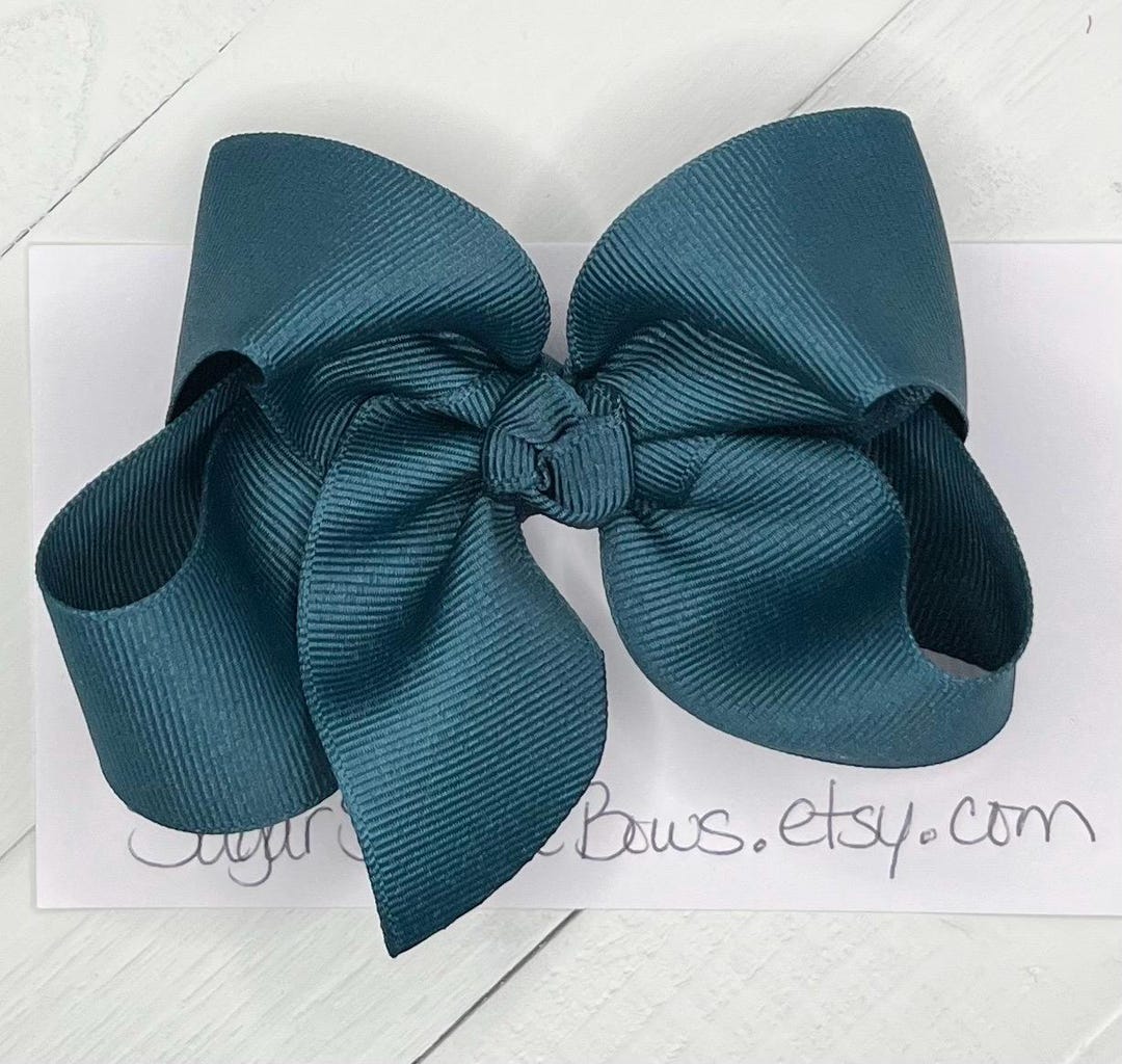 Peacock Teal Hair Bow, Hair Bows, Girls Bow, Baby Bow, Back to School ...