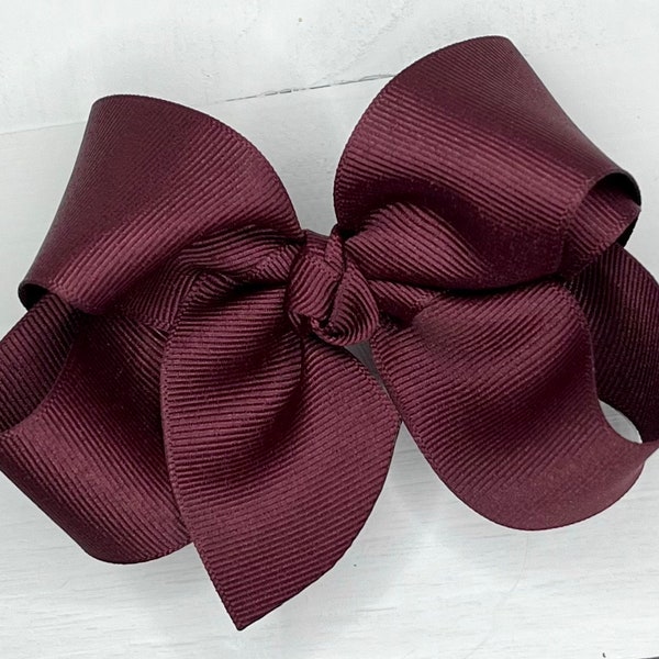 Maroon Hair Bow - Etsy