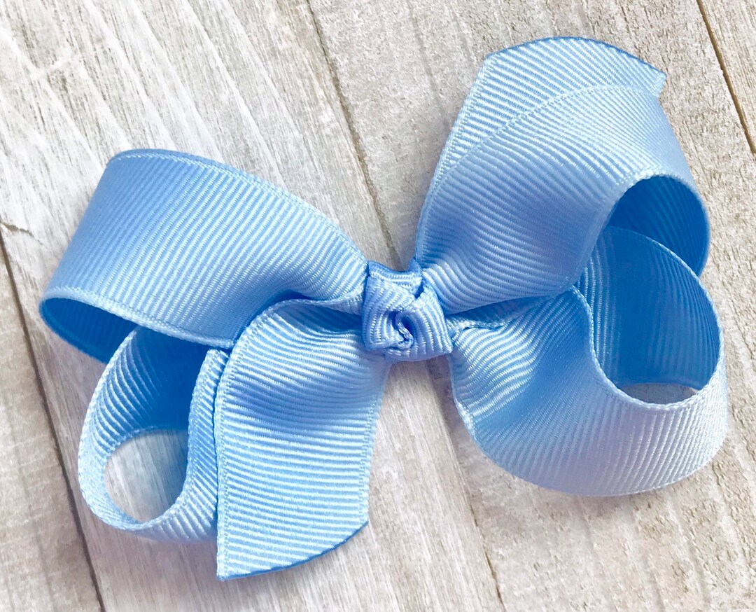 Ice Blue Hair Bow, Hair Bows, Bows for Girls, Girls July 4th Bow, Baby ...