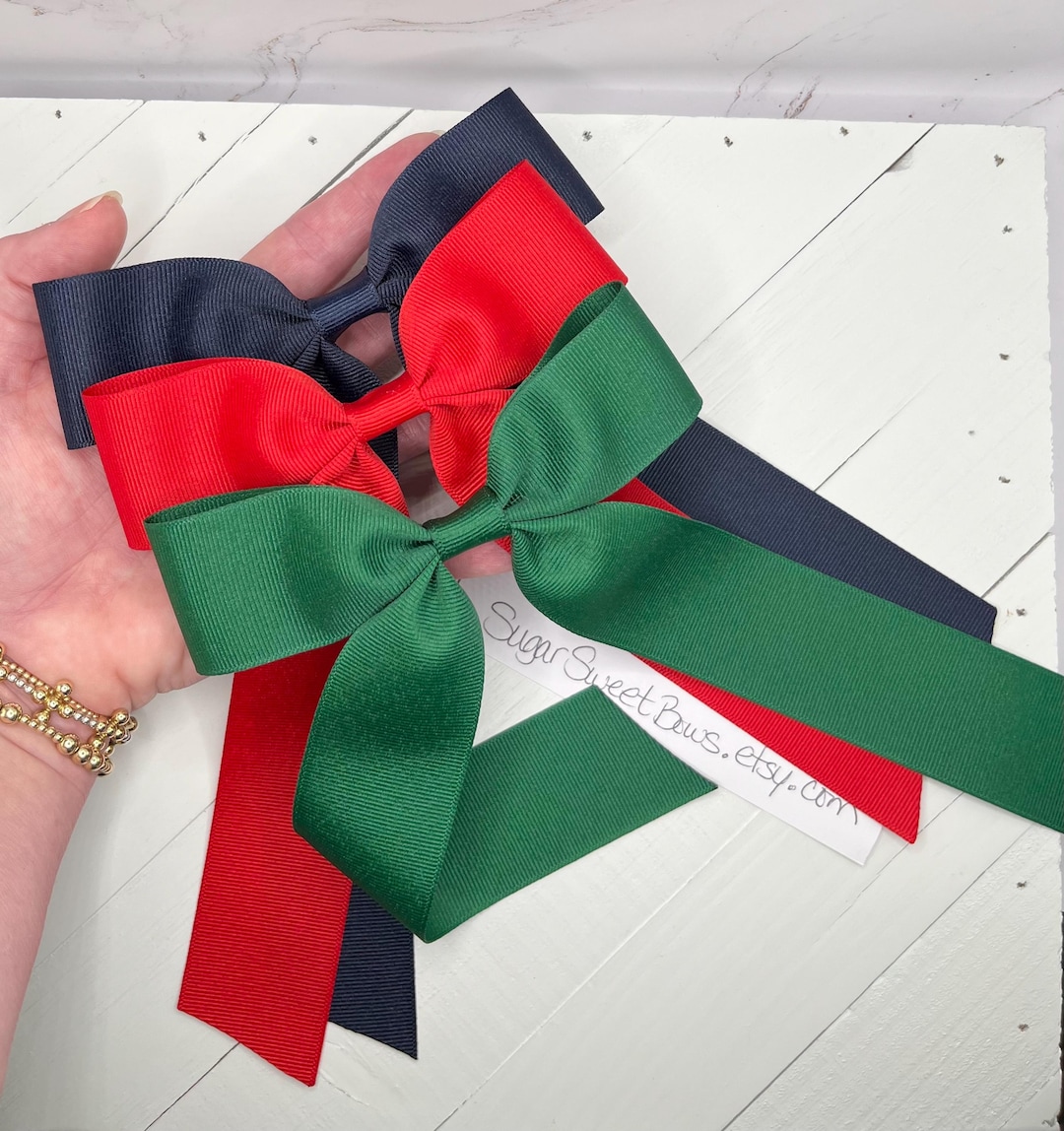 Pick Colors-long Tail Bows Back to School Bows, Hair Bows, School ...
