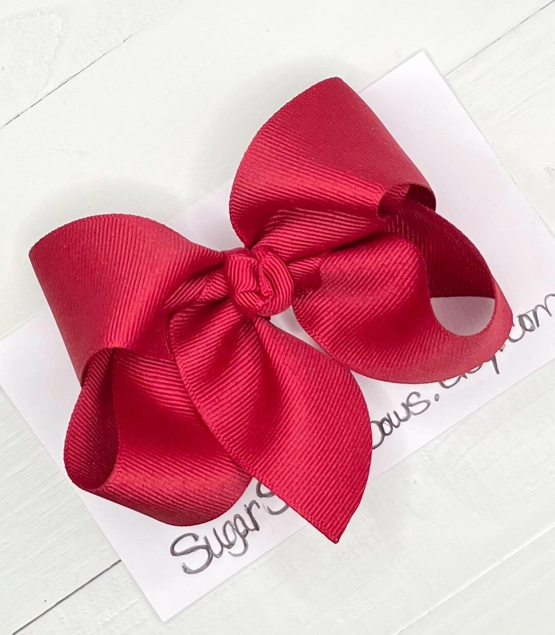 Cranberry Red Hair Bow, Hair Bows, Girls Hair Clip Bow, Baby Bow ...