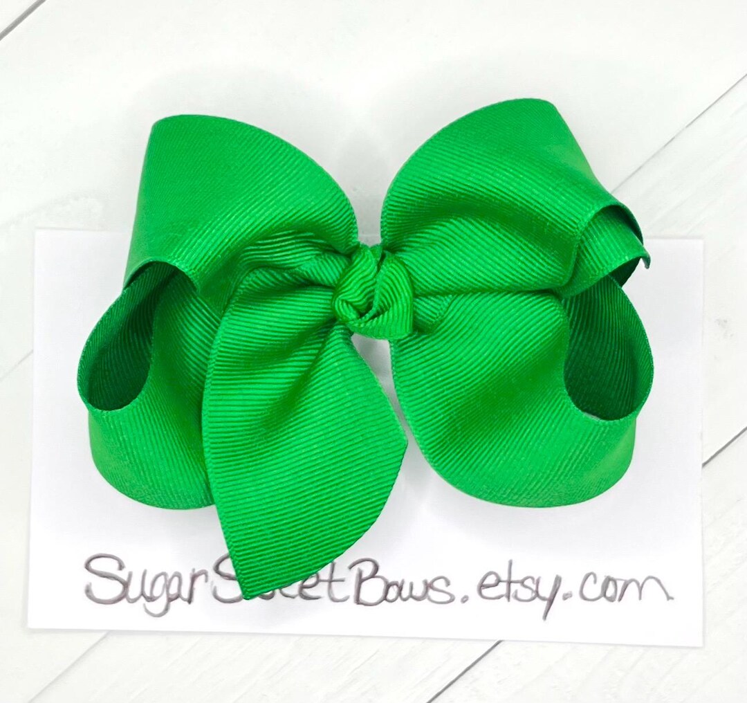 Emerald Green Hair Bow, Hair Bows, Back to School Bow, Uniform Bow ...