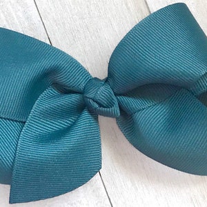 Peacock Teal Hair Bow Hair Bows Girls Bow Bows for Girls | Etsy