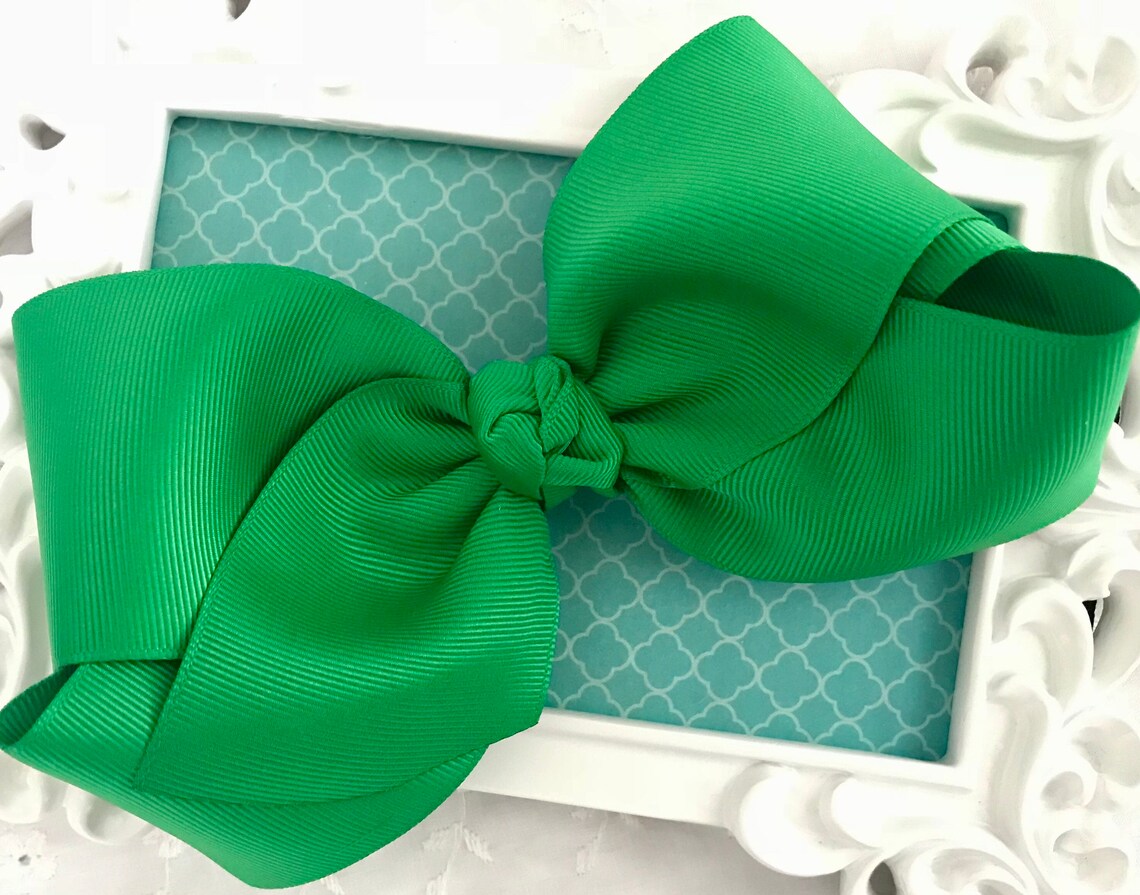 Emerald Green Hair Bow Extra Large Bow Hair Bows Bows for | Etsy