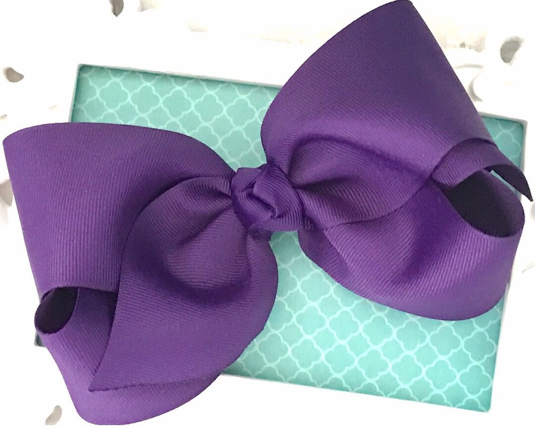 Purple Hair Bow Extra Large Bow Hair Bows Bows for Girls - Etsy