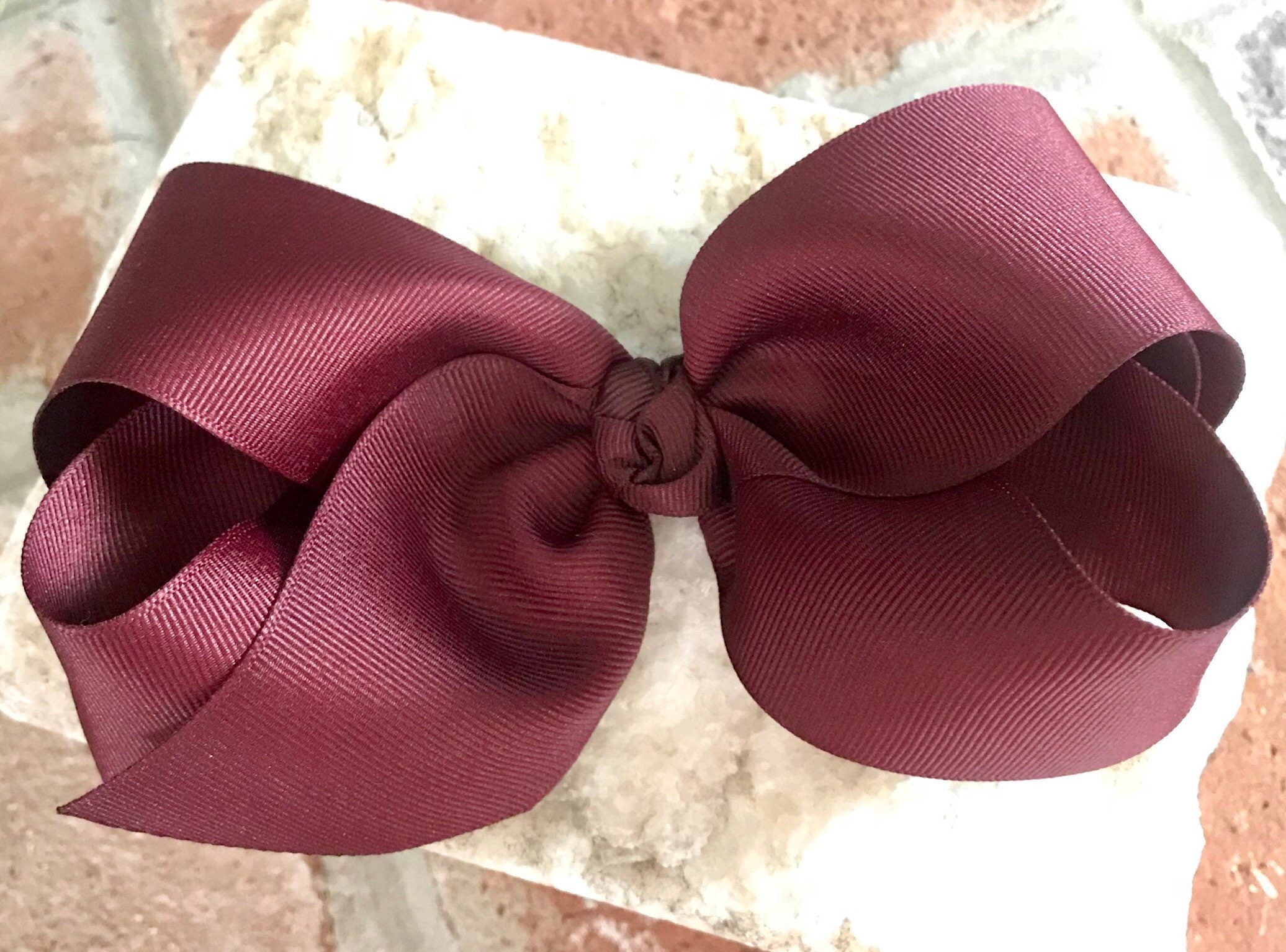 Maroon Hair Bow Extra Large Bow Hair Bows Bows for Girls | Etsy