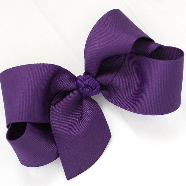 Purple Hair Bow - Etsy