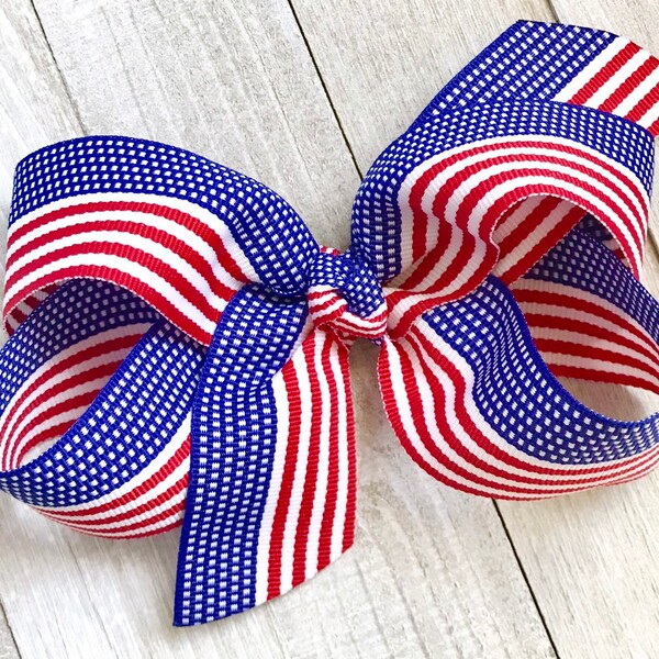Flag Hair Bow - Etsy