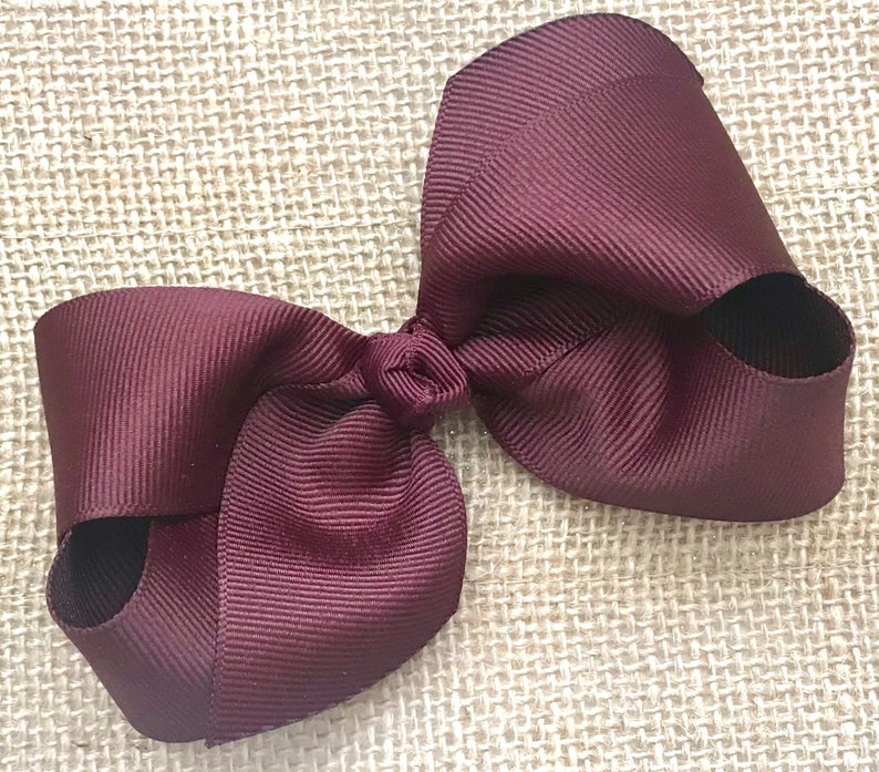 Maroon Hair Bow Hair Bows Bows for Girls - Etsy