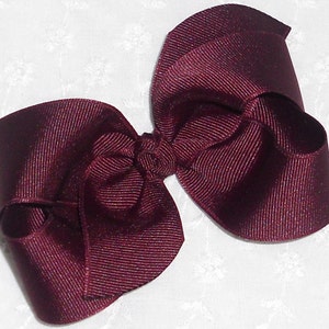 Maroon Hair Bow Hair Bows Bows for Girls Christmas Hair | Etsy