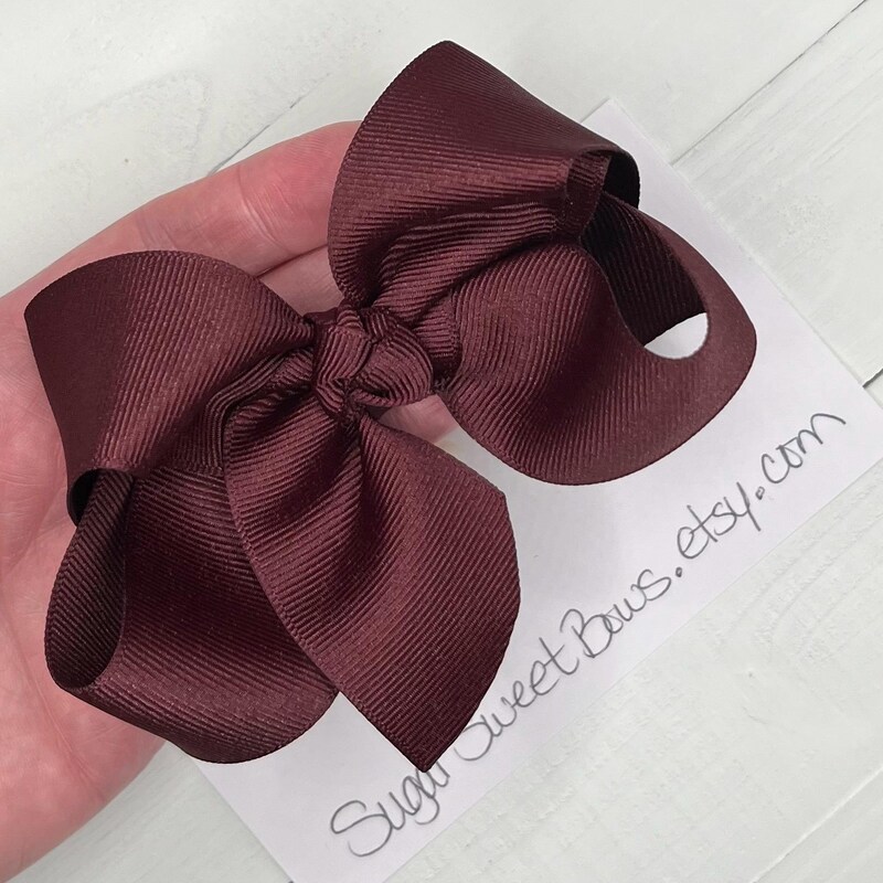 Maroon Hair Bow - Etsy