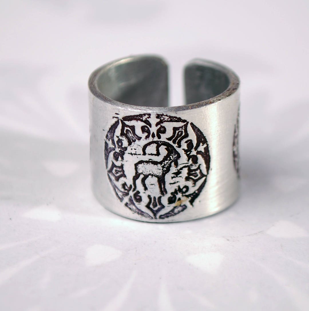 Goat Ring, Stag Ring, Rabbit Ring, Animal Jewellery, Aluminium Fashion ...