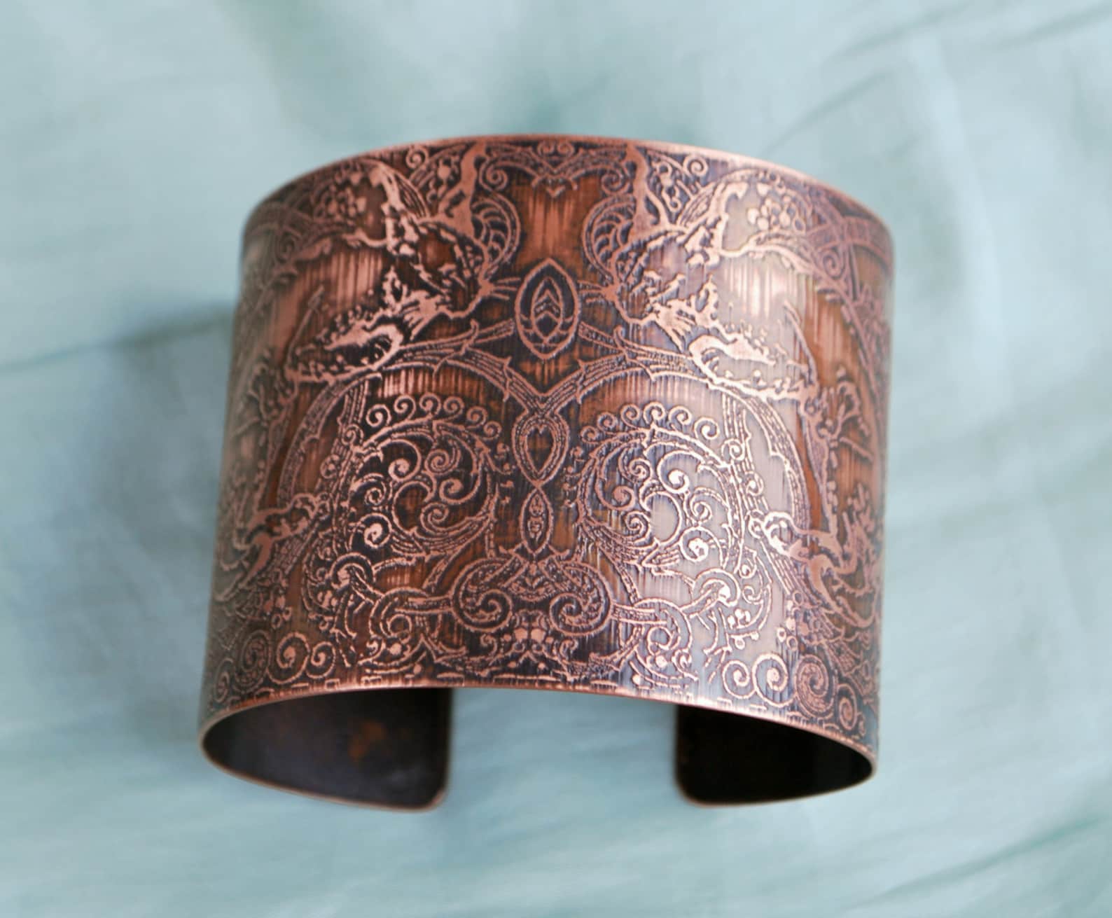 Decorative Lynx cuff vintage design lynx copper bracelet | Etsy