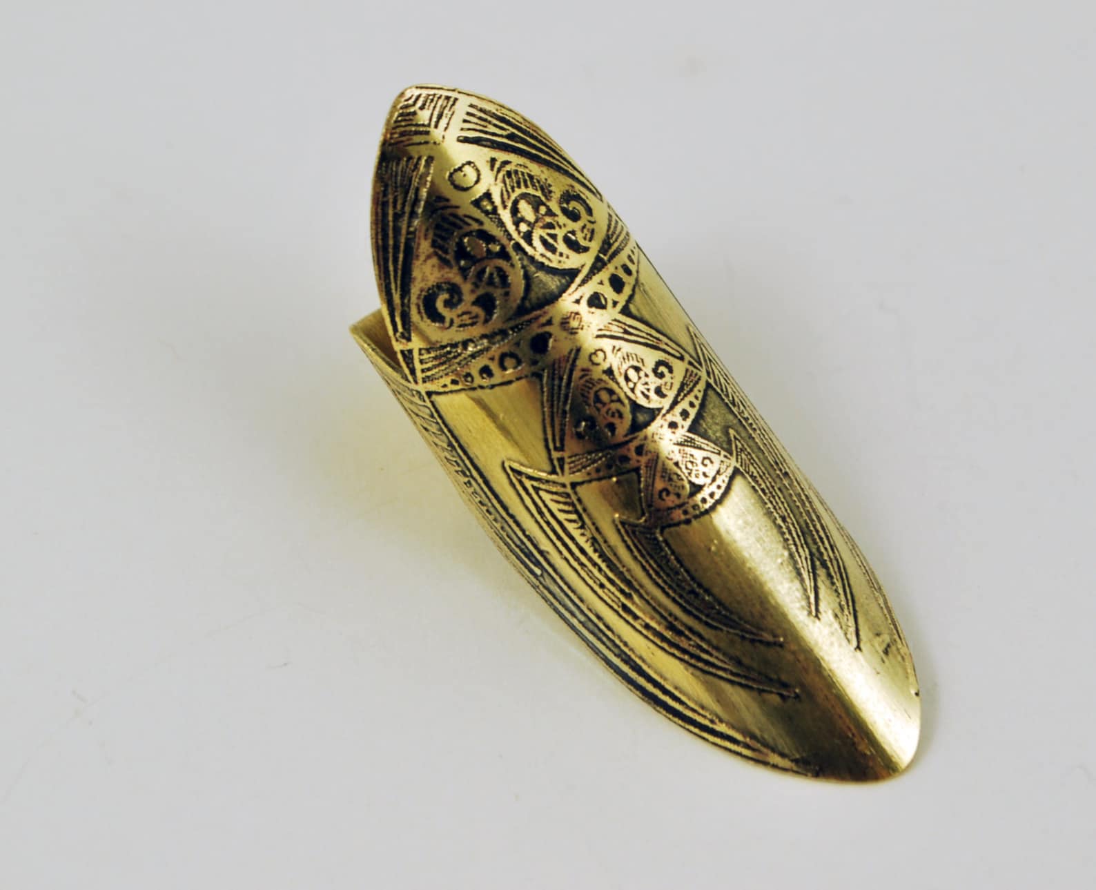 Medieval Etched Shield Ring Brass Ring Armour Ring - Etsy