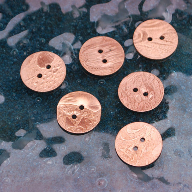 Copper Buttons - Etsy