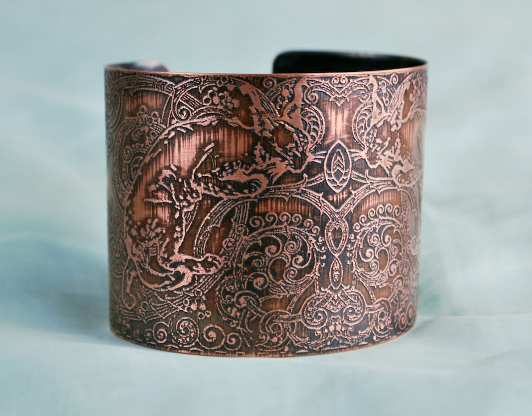 Decorative Lynx Cuff, Vintage Design Lynx Copper Bracelet - Big Cat ...