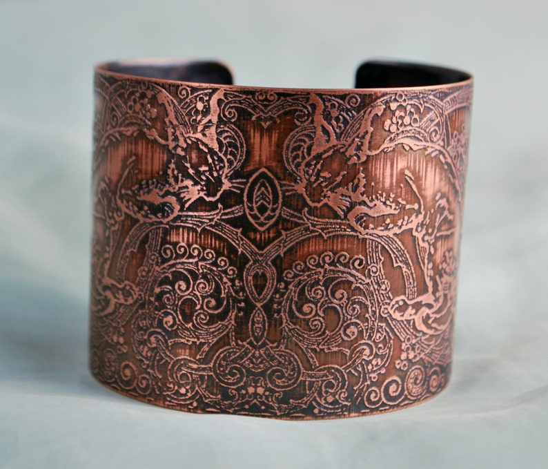 Decorative Lynx cuff vintage design lynx copper bracelet | Etsy