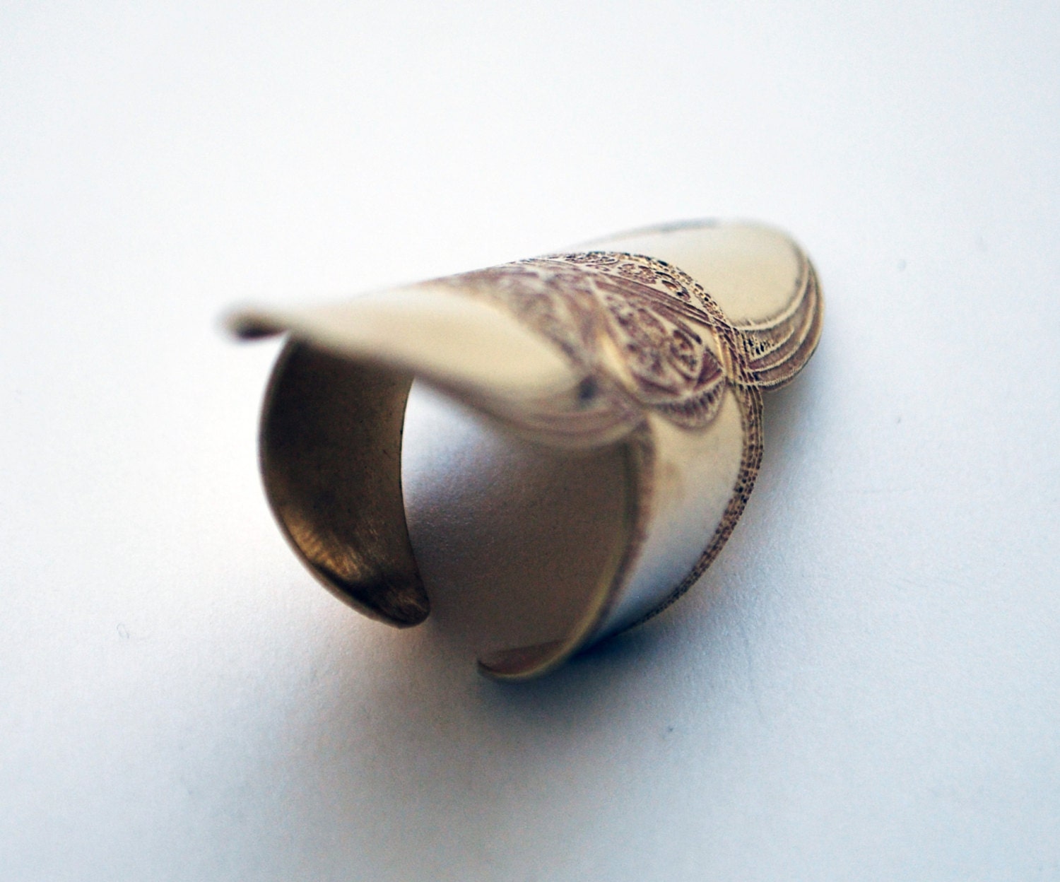 Medieval Etched Shield Ring Brass Ring Armour Ring | Etsy