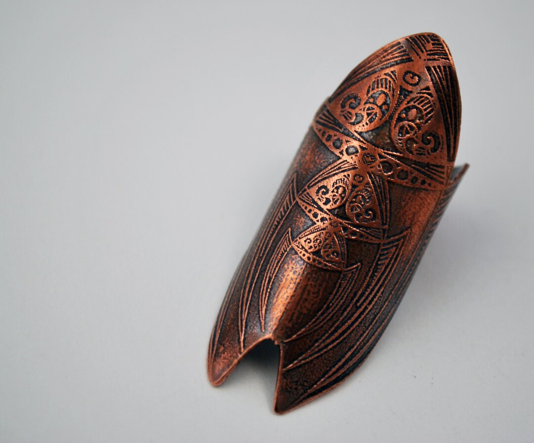 Medieval Etched Shield Ring Copper Ring Armour Ring - Etsy