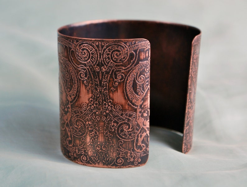 Decorative Lynx cuff vintage design lynx copper bracelet | Etsy