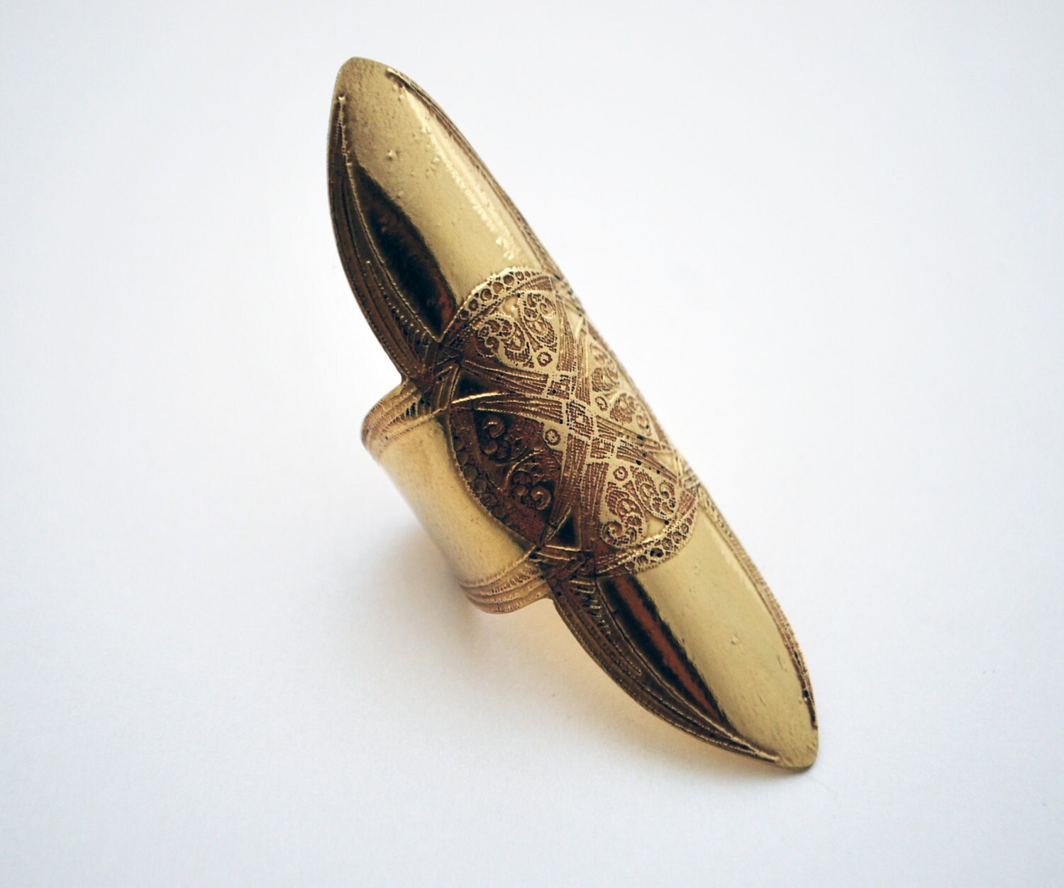Medieval Etched Shield Ring Brass Ring Armour Ring | Etsy