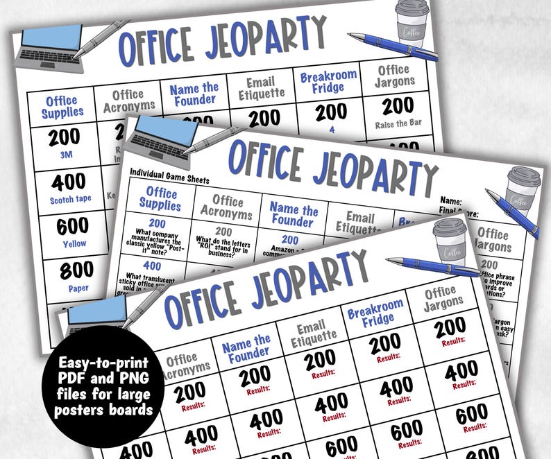 Office Work Jeoparty, Office Teambuilding, Coworker Retirement ...