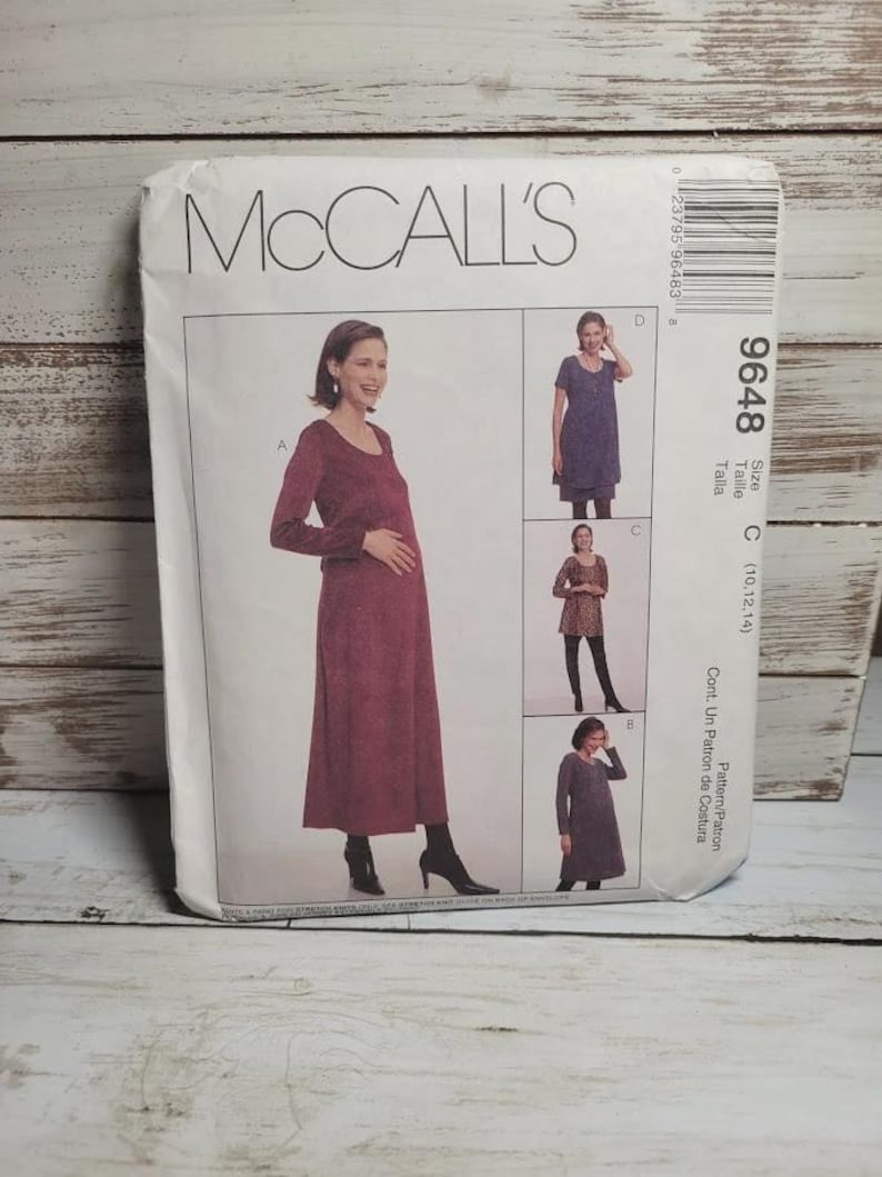 Mccall's Sewing Pattern 9648 Maternity Dresses Uncut - Etsy