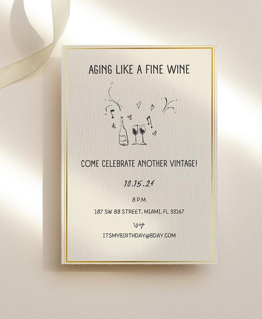 Editable Text Birthday Invitation Minimalist Design for Stylish ...