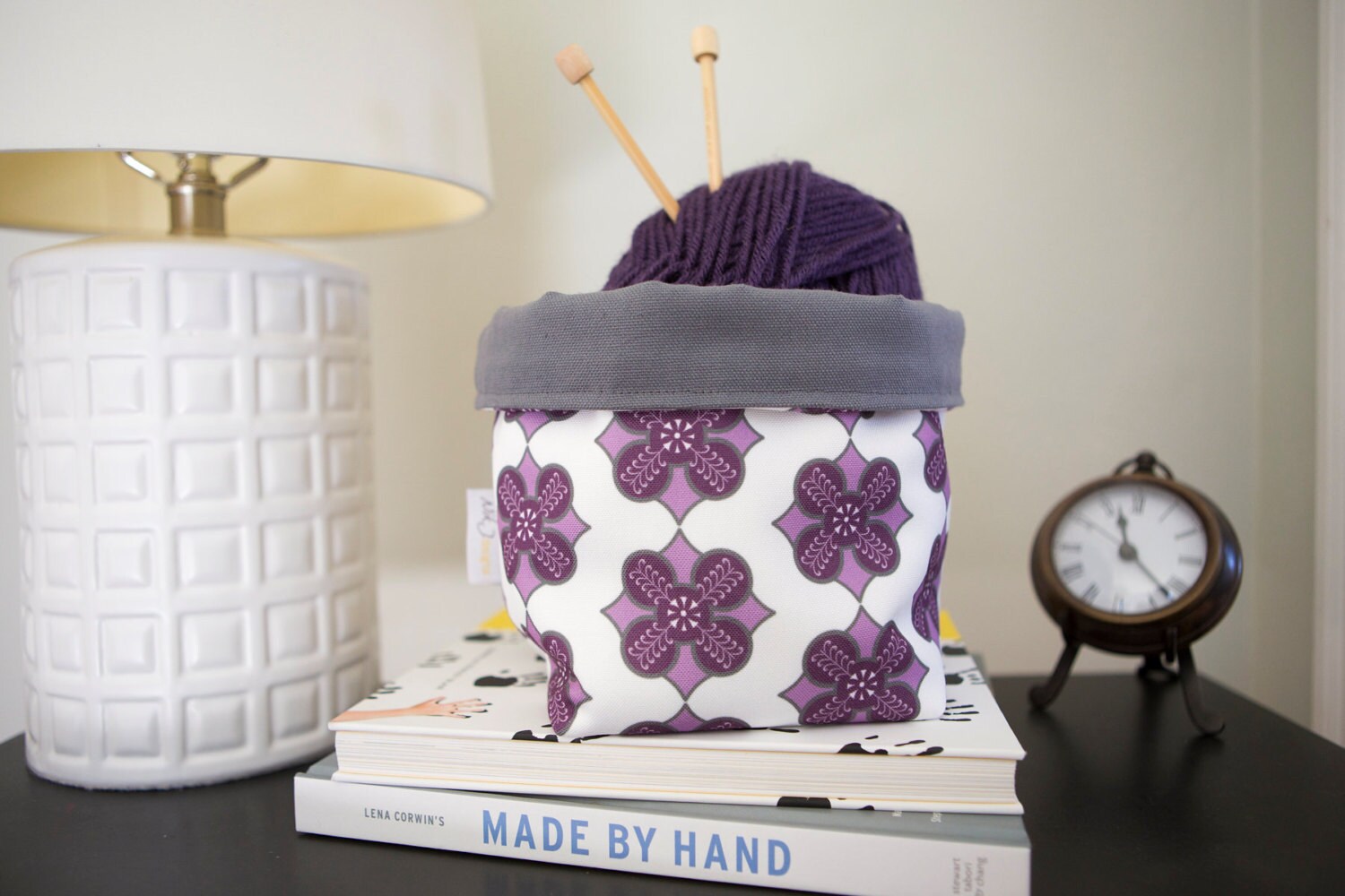 Reversible Fabric Storage Bucket/bin - Saule Modern Print - Etsy