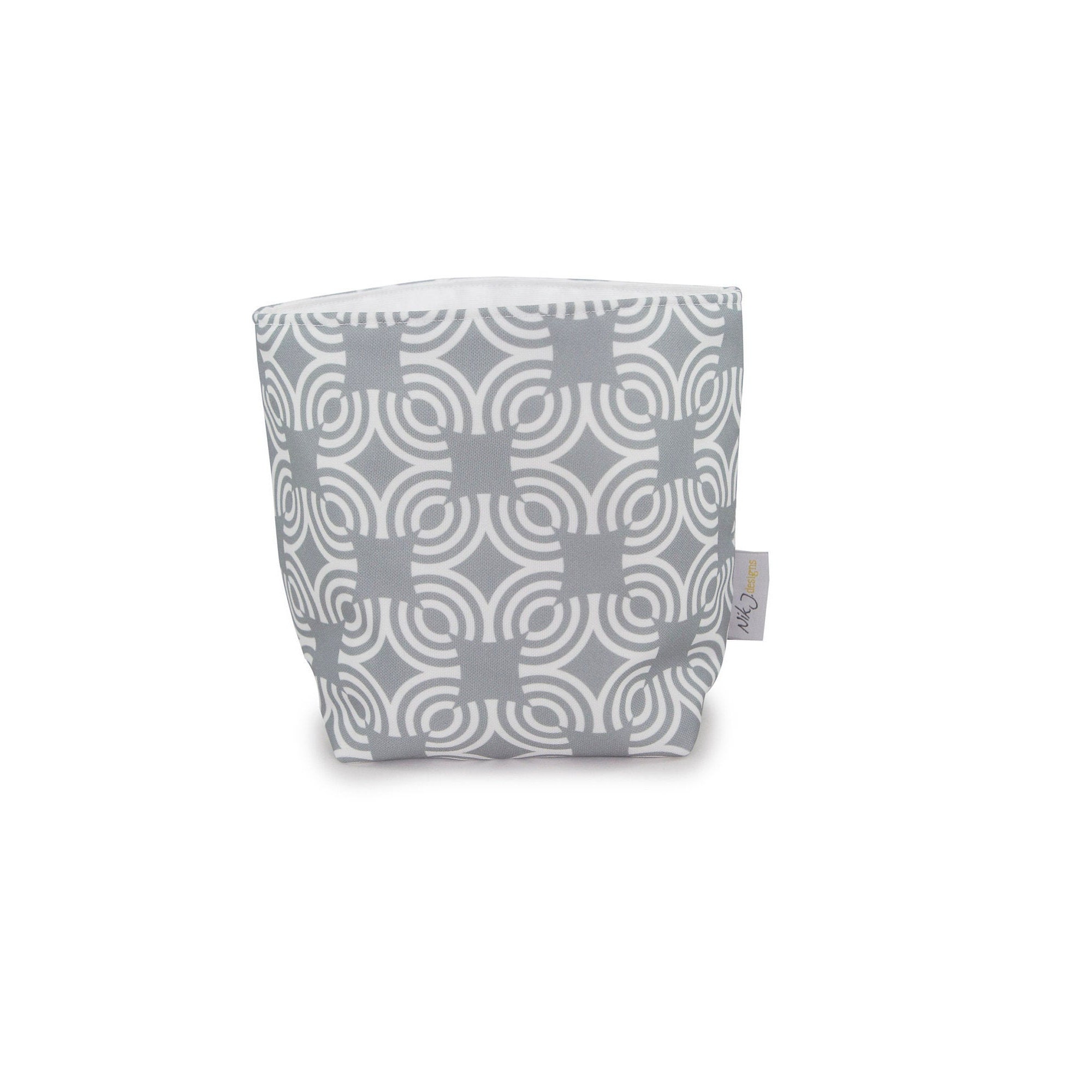 Reversible Fabric Storage Bucket/bin - Saule Modern Print - Etsy